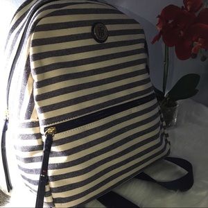 Tommy Hilfiger | Bags | Tommy Hilfiger Canvas Striped Backpack Large ...